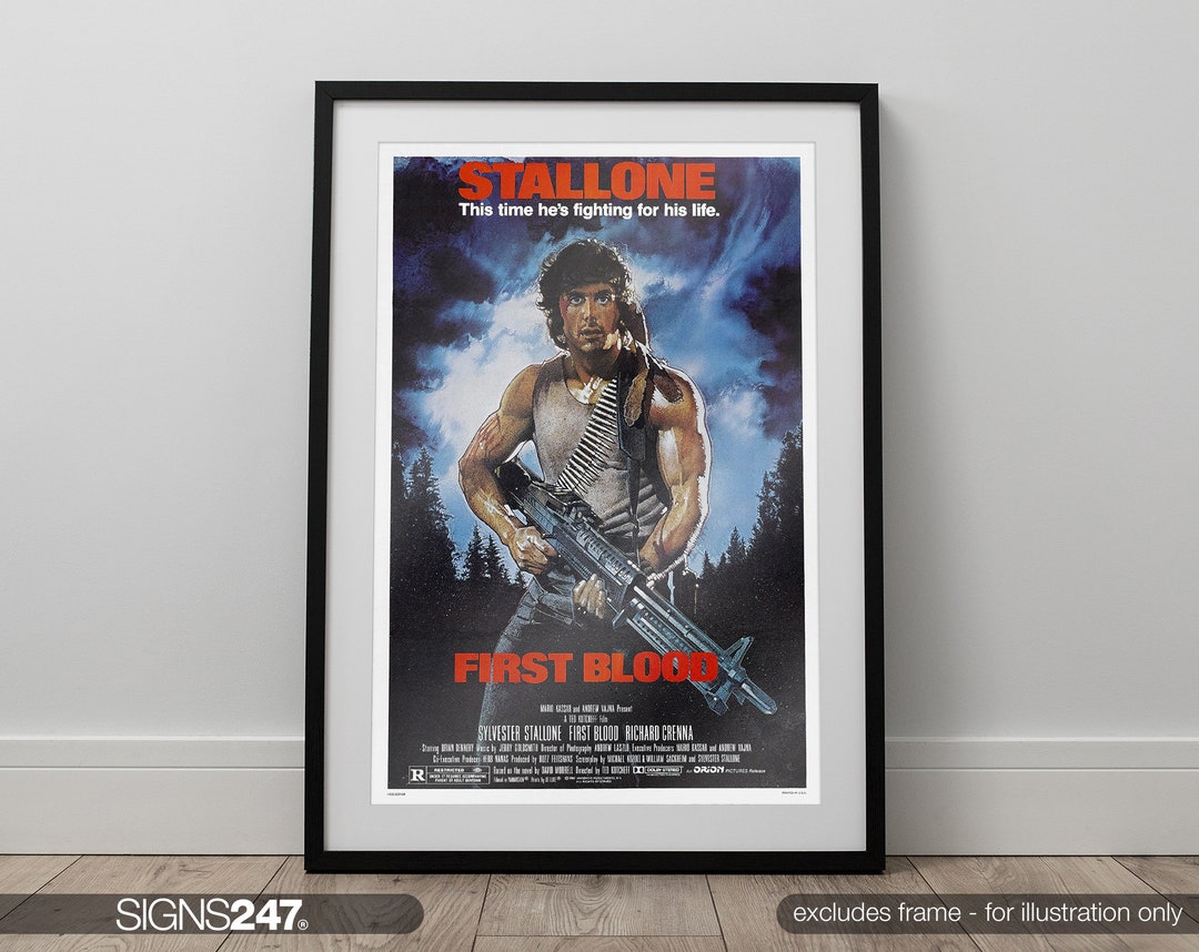 Rambo First Blood Poster Movie Poster Movie Prints for Cinema Rooms ...