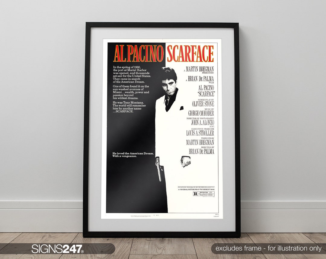 Scarface Poster | Movie Poster | Movie Prints for Cinema Rooms | Wall ...