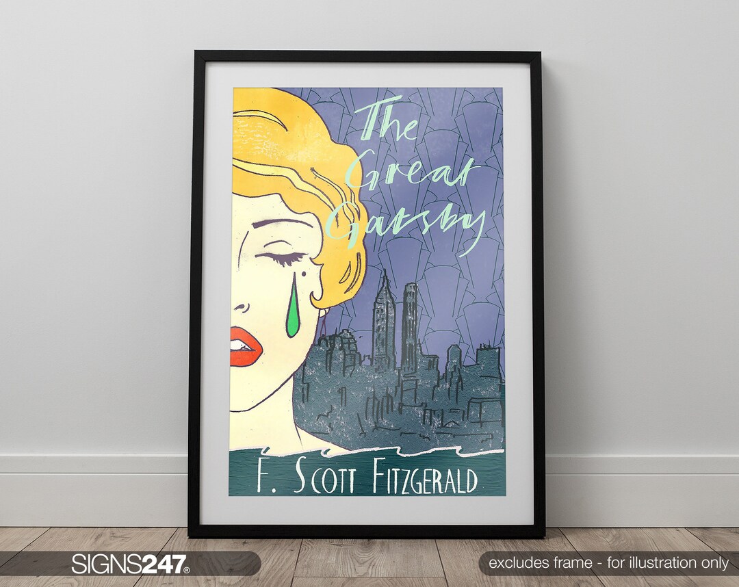 The Great Gatsby Book Cover Poster | Movie Poster | Movie Prints for ...