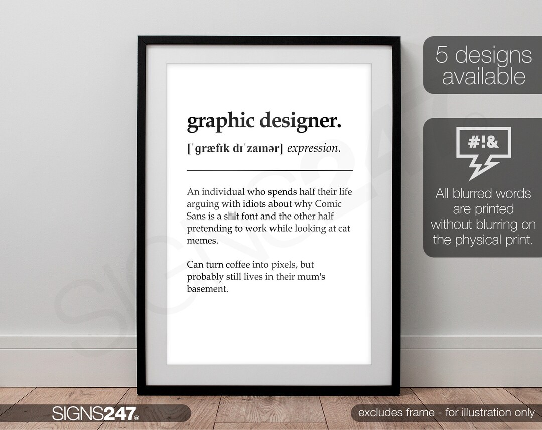 Graphic Designer Poster RUDE Graphic Designer Quote Definition Poster ...