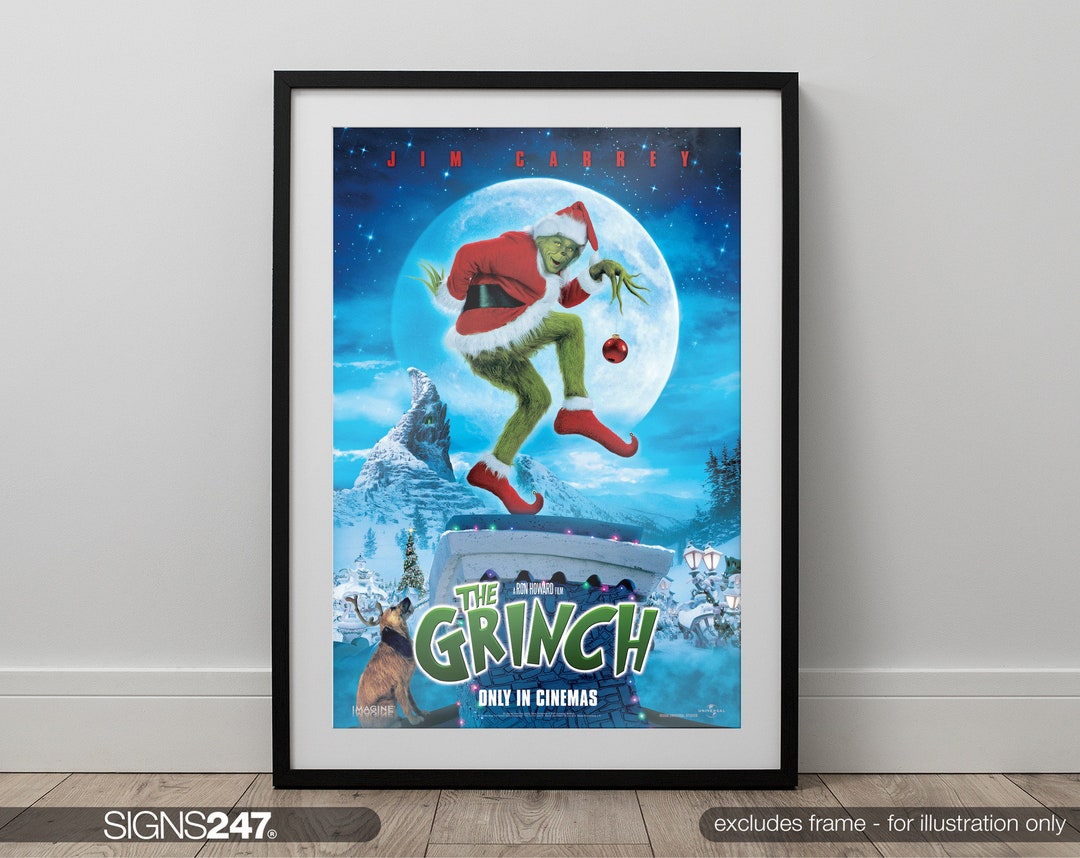 How the Grinch Stole Christmas Movie Poster | Jim Carrey | 2000 | Movie ...
