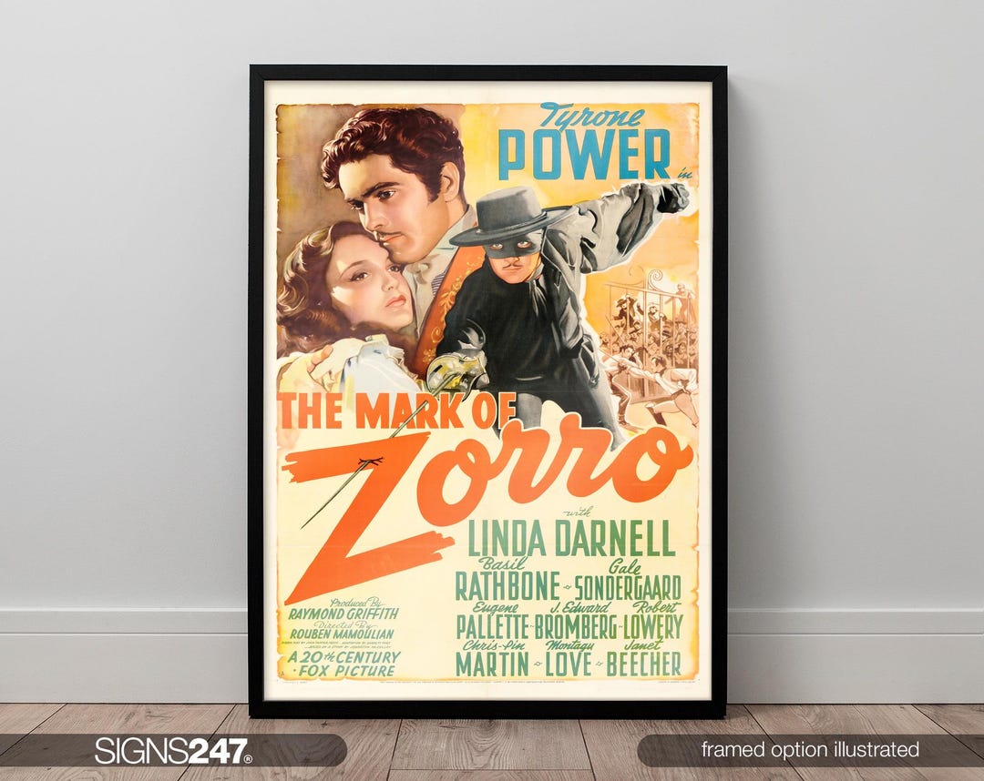 The Mark of Zorro Poster | Tyrone Power | Linda Darnell | Basil ...