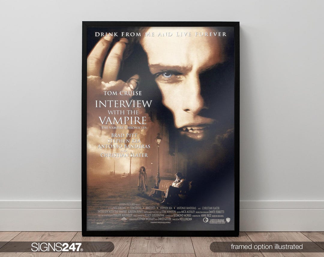 Interview With the Vampire Movie Poster | Tom Cruise | Brad Pitt ...