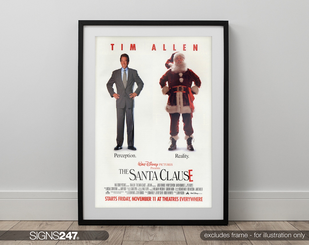 The Santa Clause Poster | Movie Poster | Tim Allen | 1994 | Movie ...