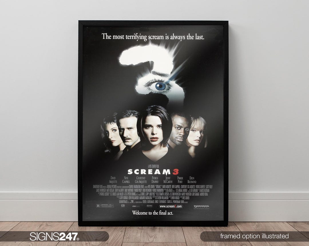 Scream 3 Wes Craven Poster | Movie Poster | Movie Prints for Cinema ...