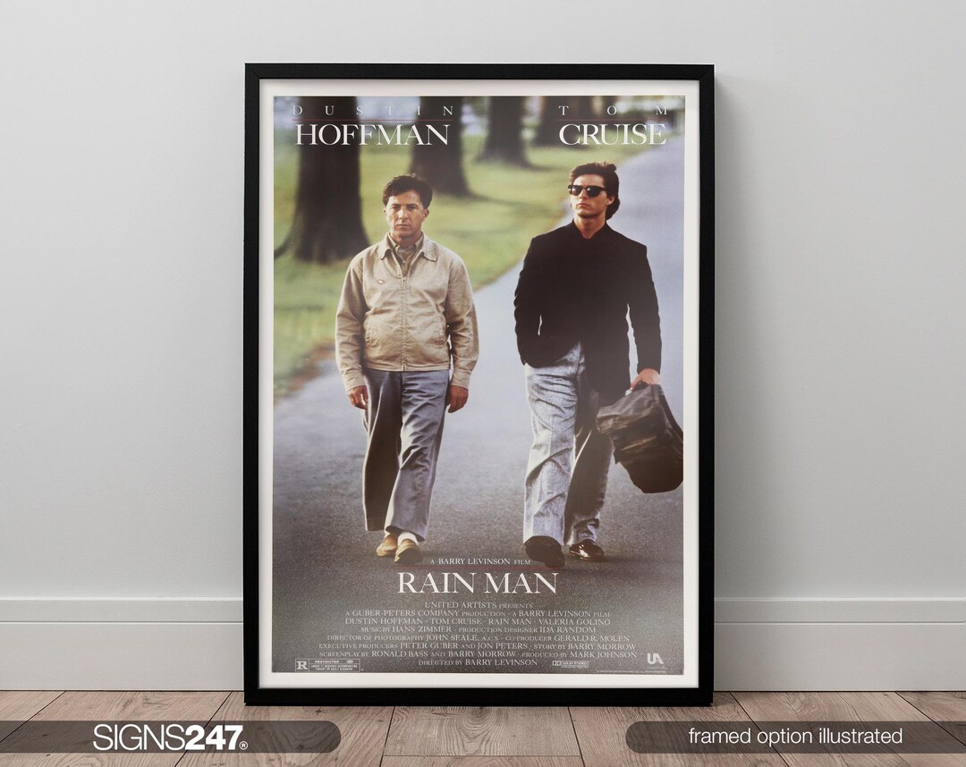 Rain Man Movie Poster | Dustin Hoffman | Tom Cruise | 1988 | Movie ...