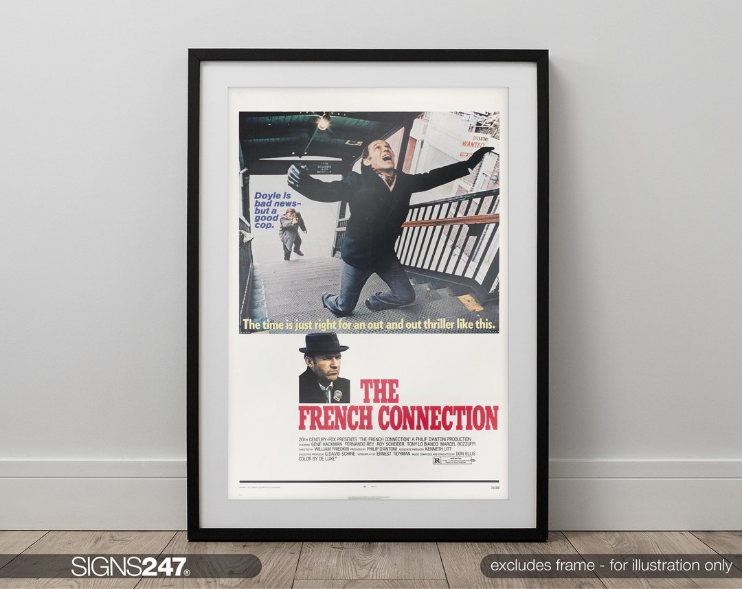 The French Connection Movie Poster Gene Hackman Fernando Rey Roy ...