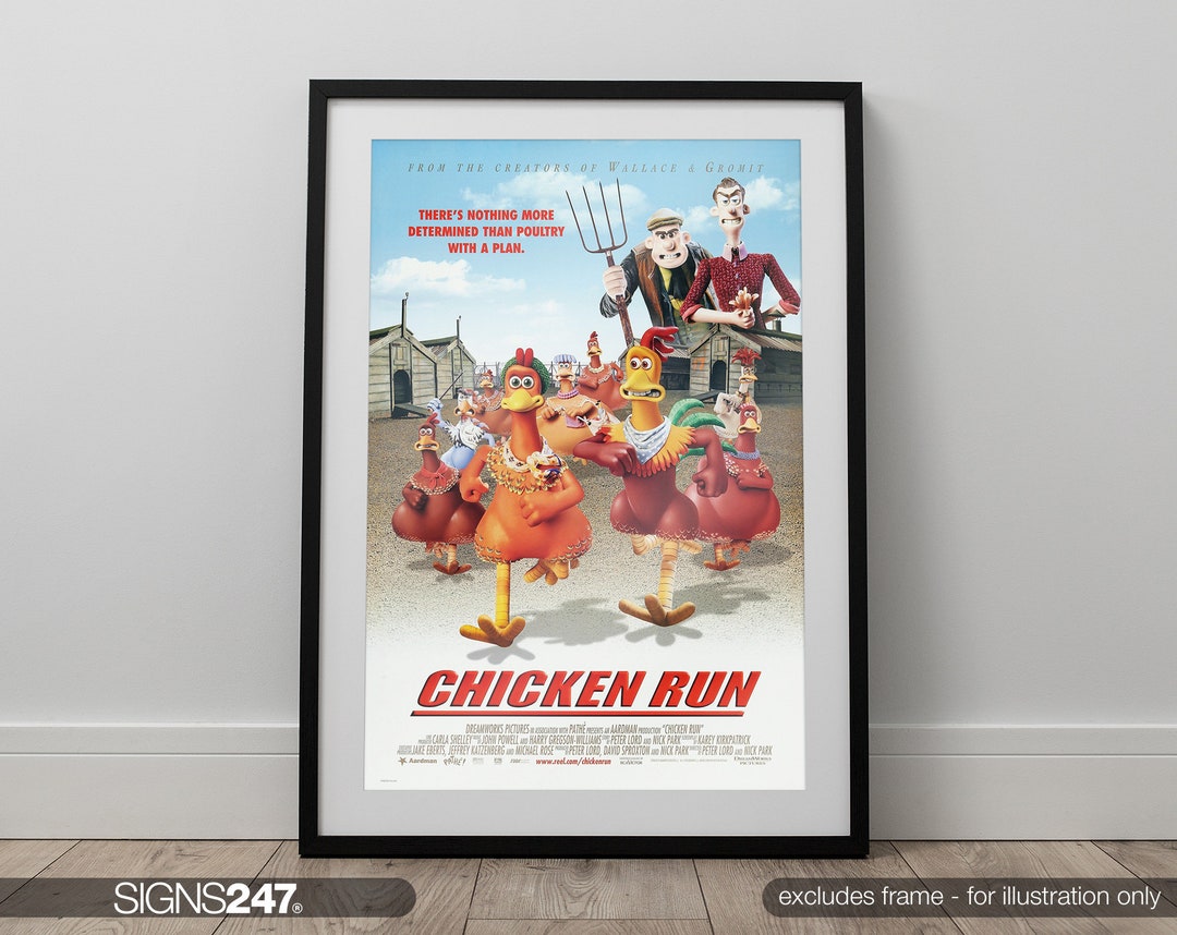 Chicken Run Animated Poster Movie Poster Movie Prints for Cinema Rooms ...