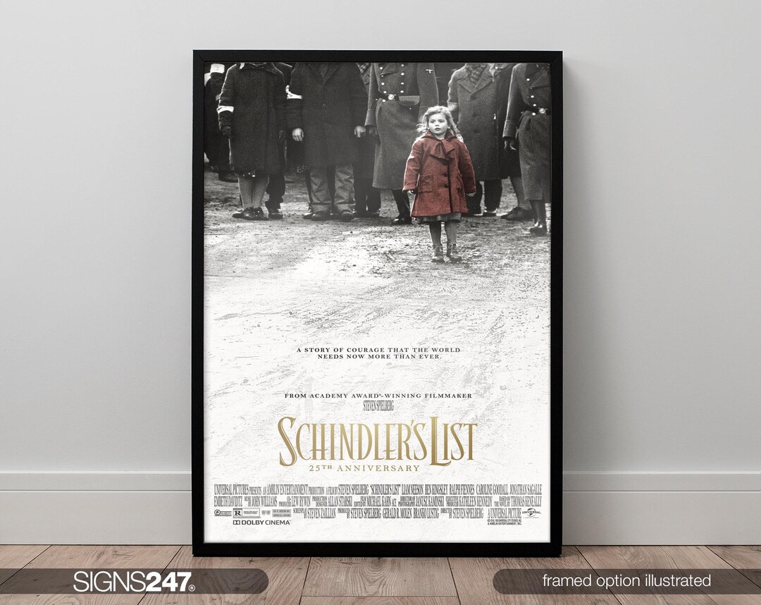 Schindler's List Poster | Movie Poster | Movie Prints for Cinema Rooms ...