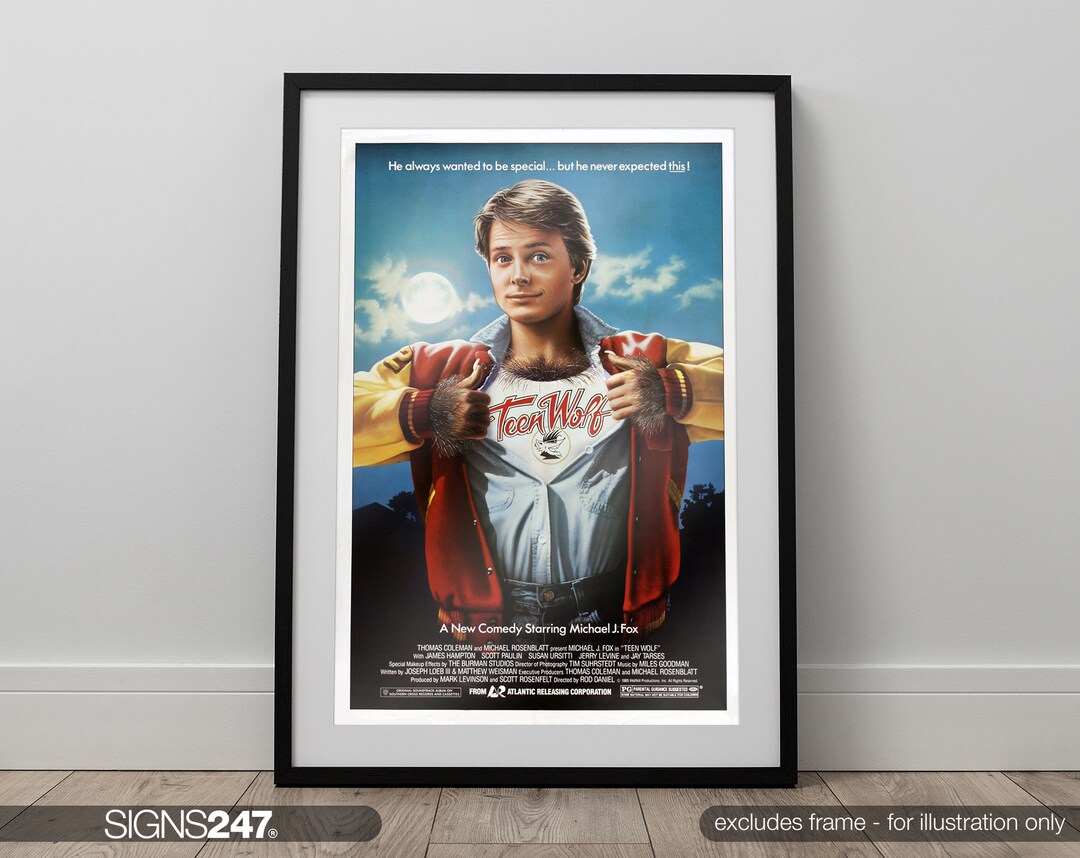 Teen Wolf Michael J Fox Poster Movie Poster Movie Prints for Cinema ...