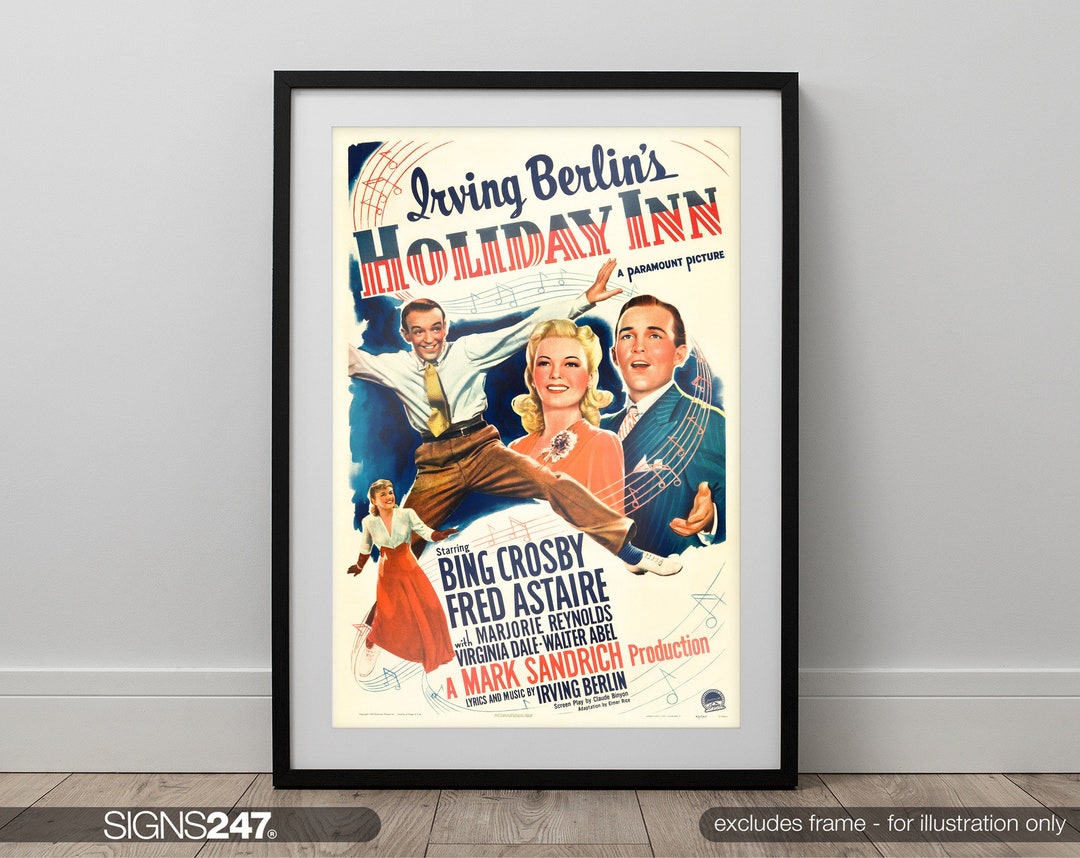 Holiday Inn Movie Poster 1942 Movie Prints for Cinema Rooms Wall Art ...