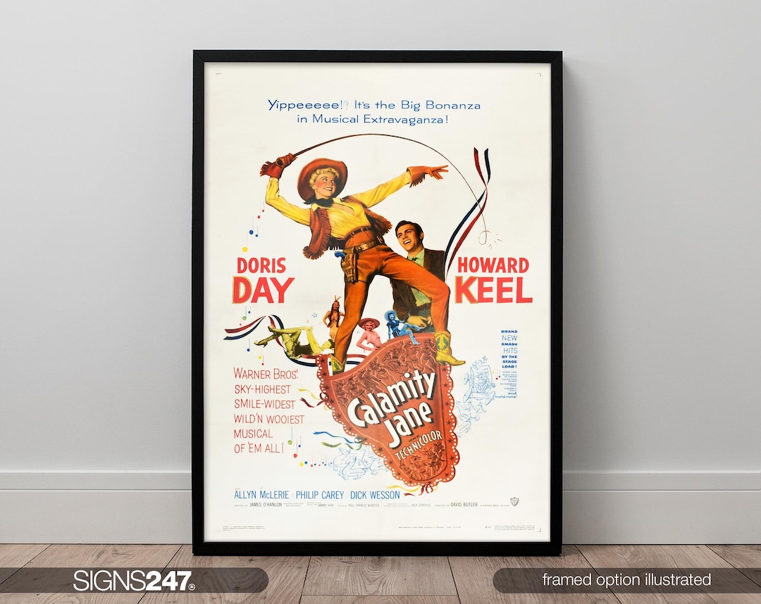 Calamity Jane Poster | Doris Day | Howard Keel | Allyn Mclerie | 1953 ...