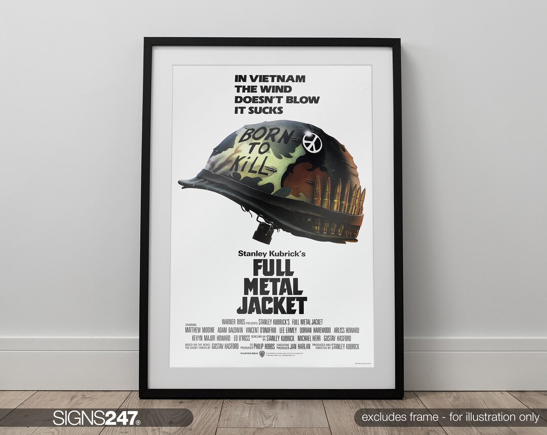 Full Metal Jacket Vietnam War Poster Movie Poster Movie Prints for ...