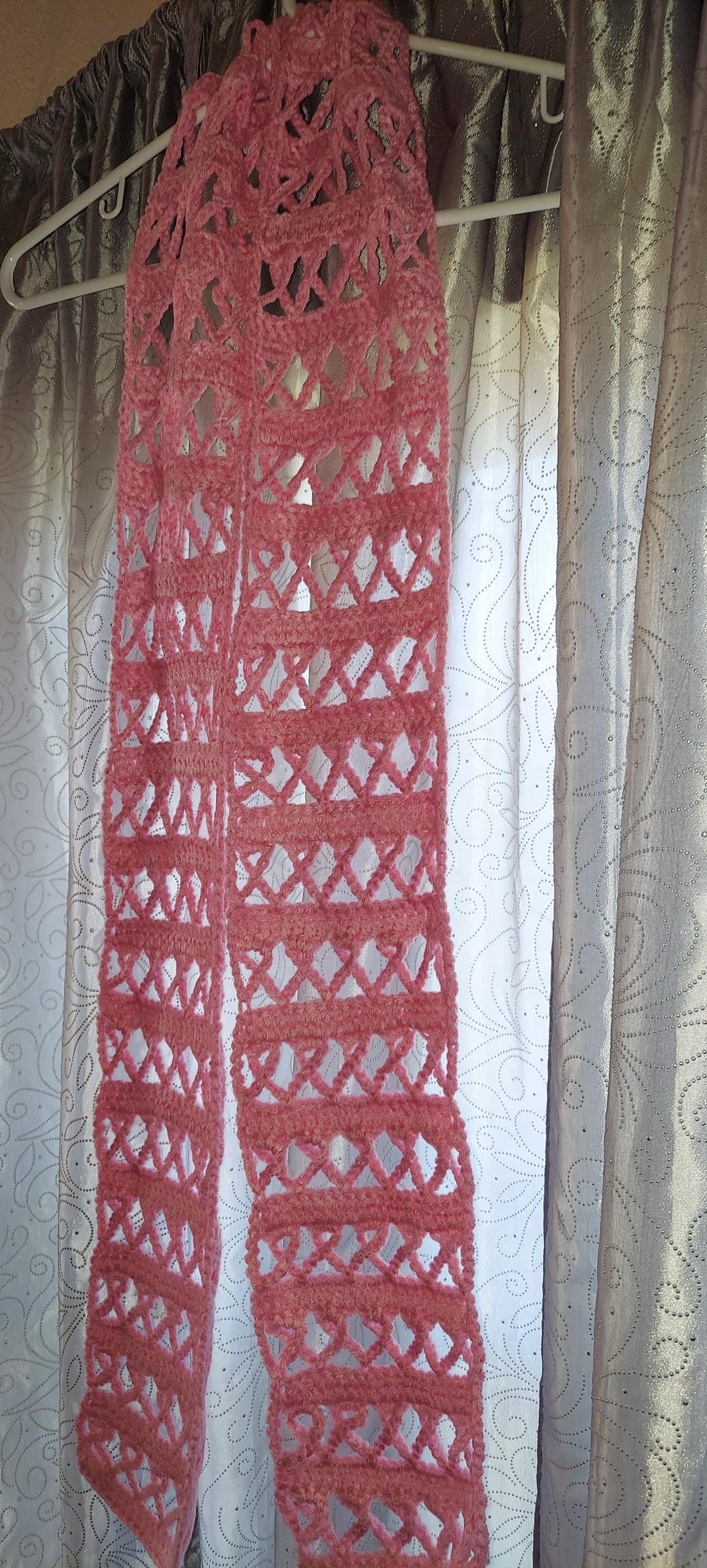 Handmade Crochet Breast Cancer Awareness Scarf - Etsy