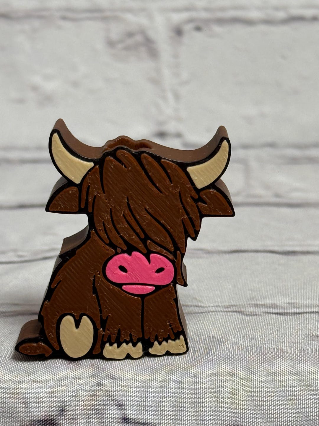 3D Printed Highland Cow Straw Topper | Stanley Tumbler Accessory - Etsy UK