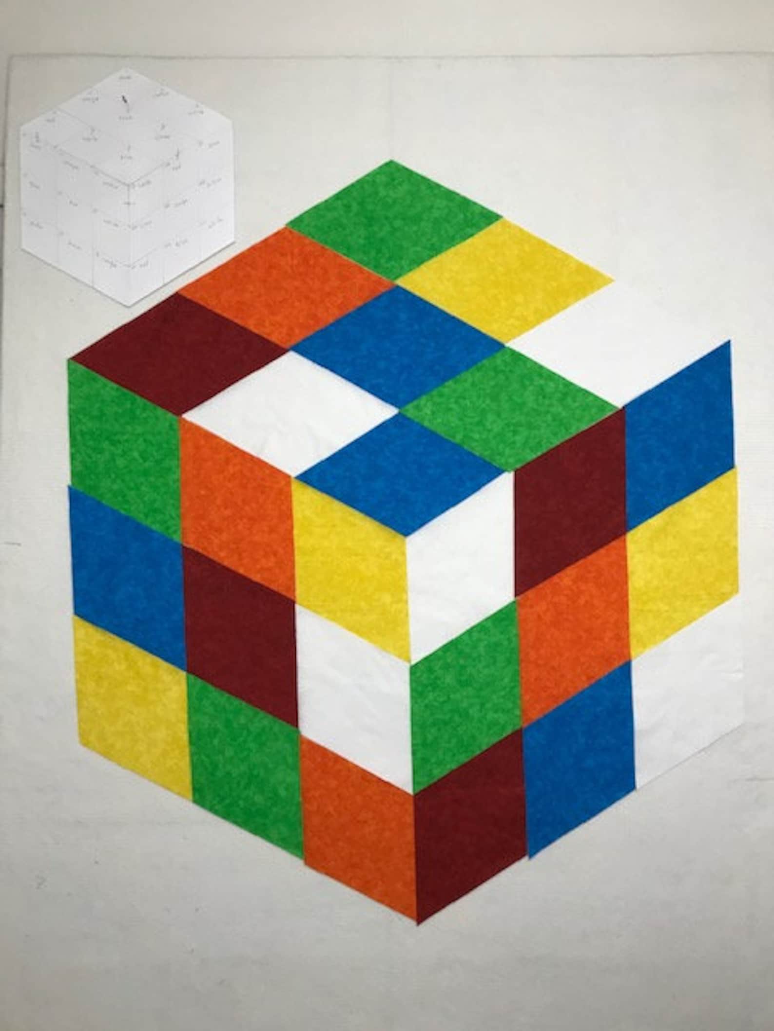 Colorful Cubes Quilt Pattern PDF - Rubic's Type Design - Etsy