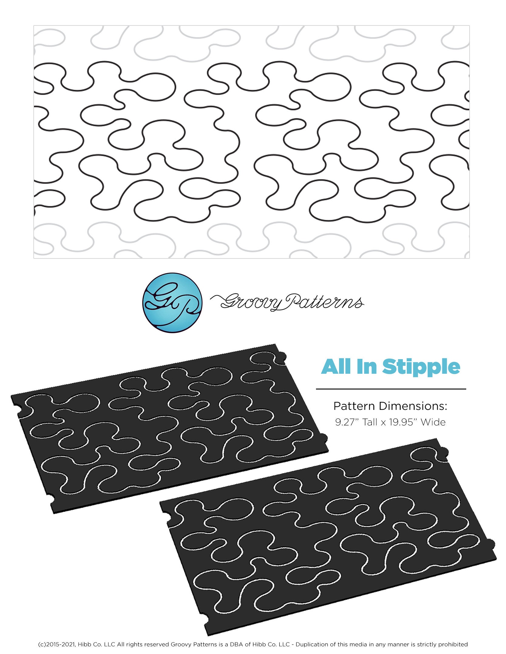 Longarm Quilting Groovy Pattern Boards Set of 2 All in Stipple Design ...