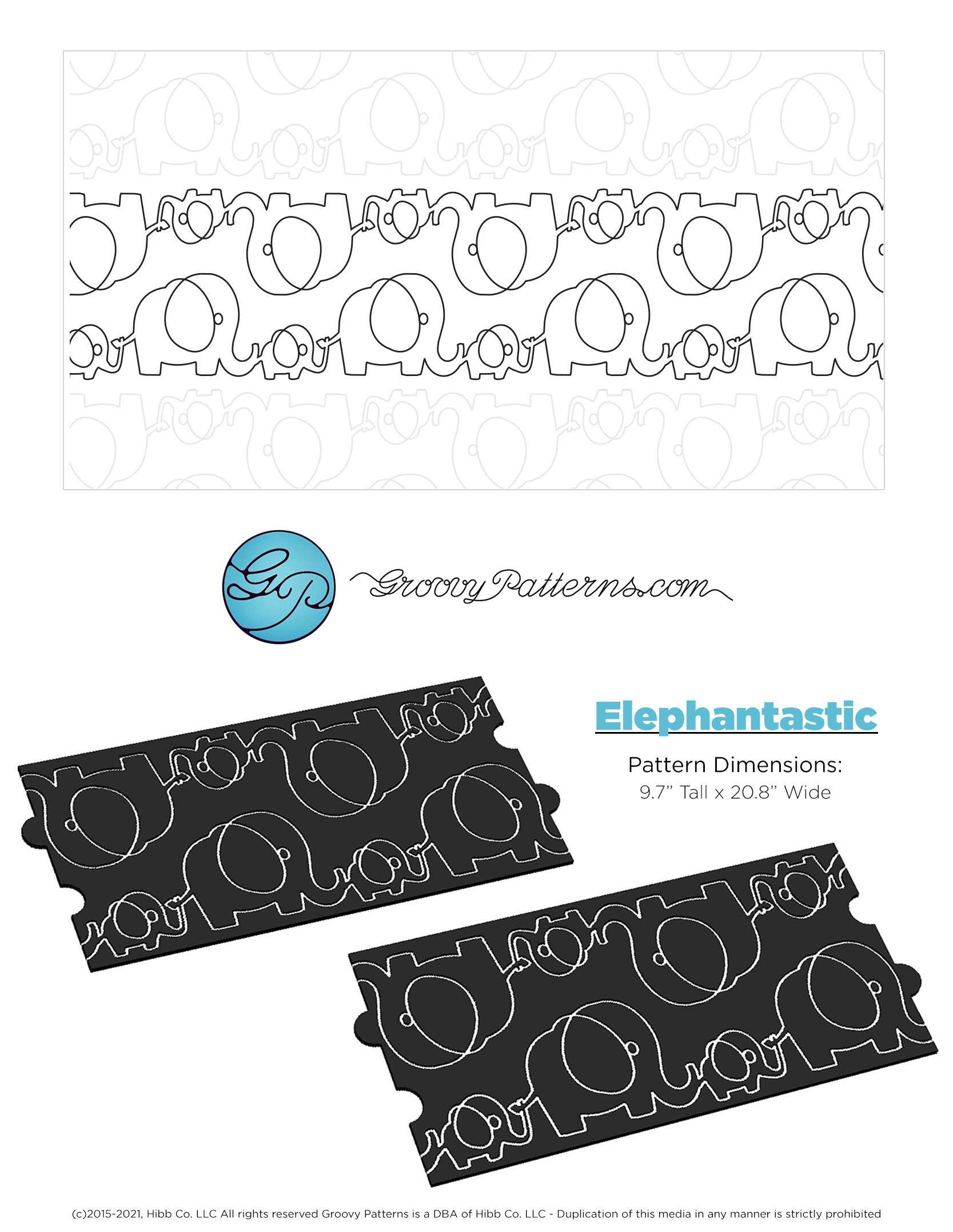 Longarm Quilting Groovy Pattern Boards Set of 2 Elephantastic Design - Etsy