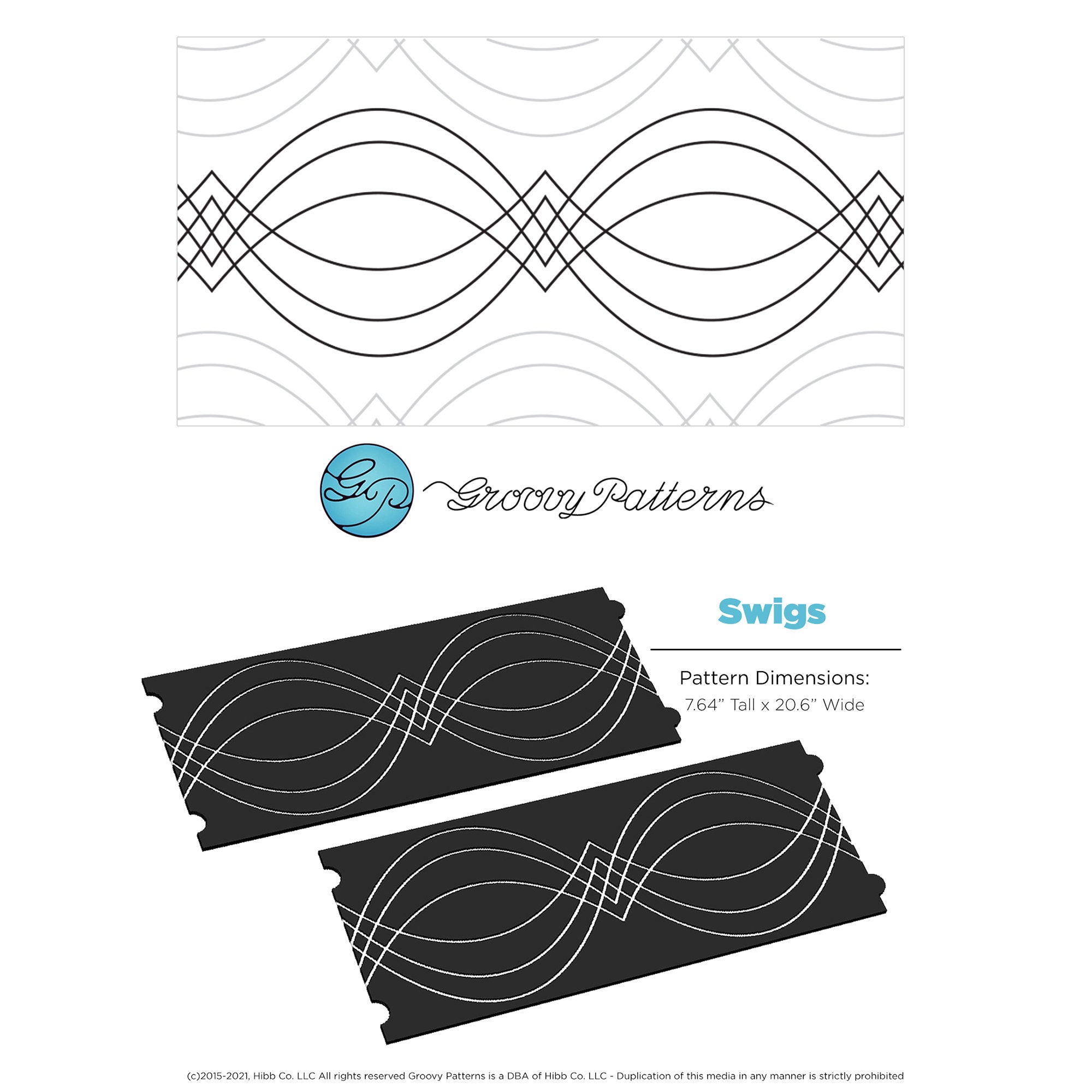 Longarm Quilting Groovy Pattern Boards Set of 2 Swigs Design - Etsy