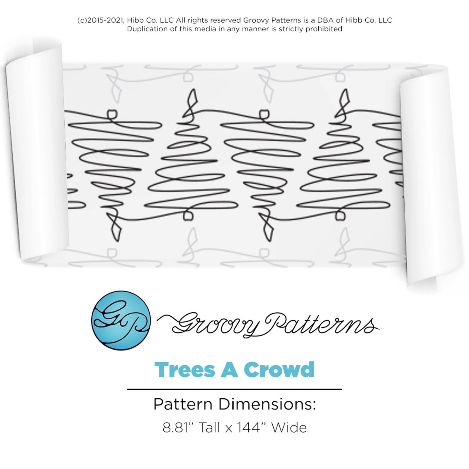 Groovy Patterns Longarm Quilting Pantograph Trees A Crowd Design - Etsy