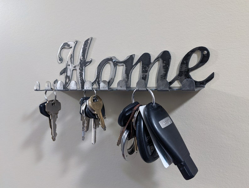 Decorative Key Holder Shelf / Wall Hook / Key Rack / Home sign / Steel ...