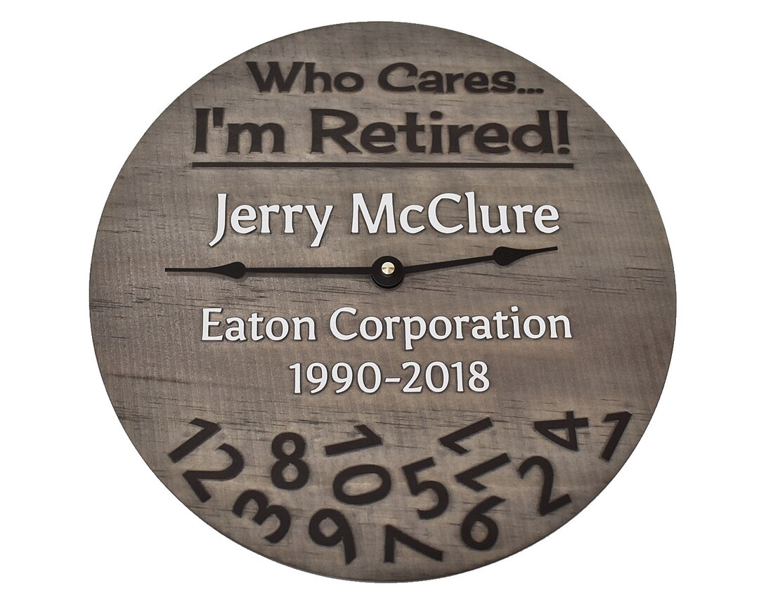 11 Inch Personalized Retirement Clock. Great Retiree Gift for Dad, Mom ...