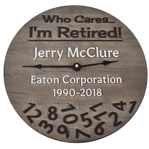 11 Inch Personalized Retirement Clock. Great Retiree Gift for Dad, Mom ...
