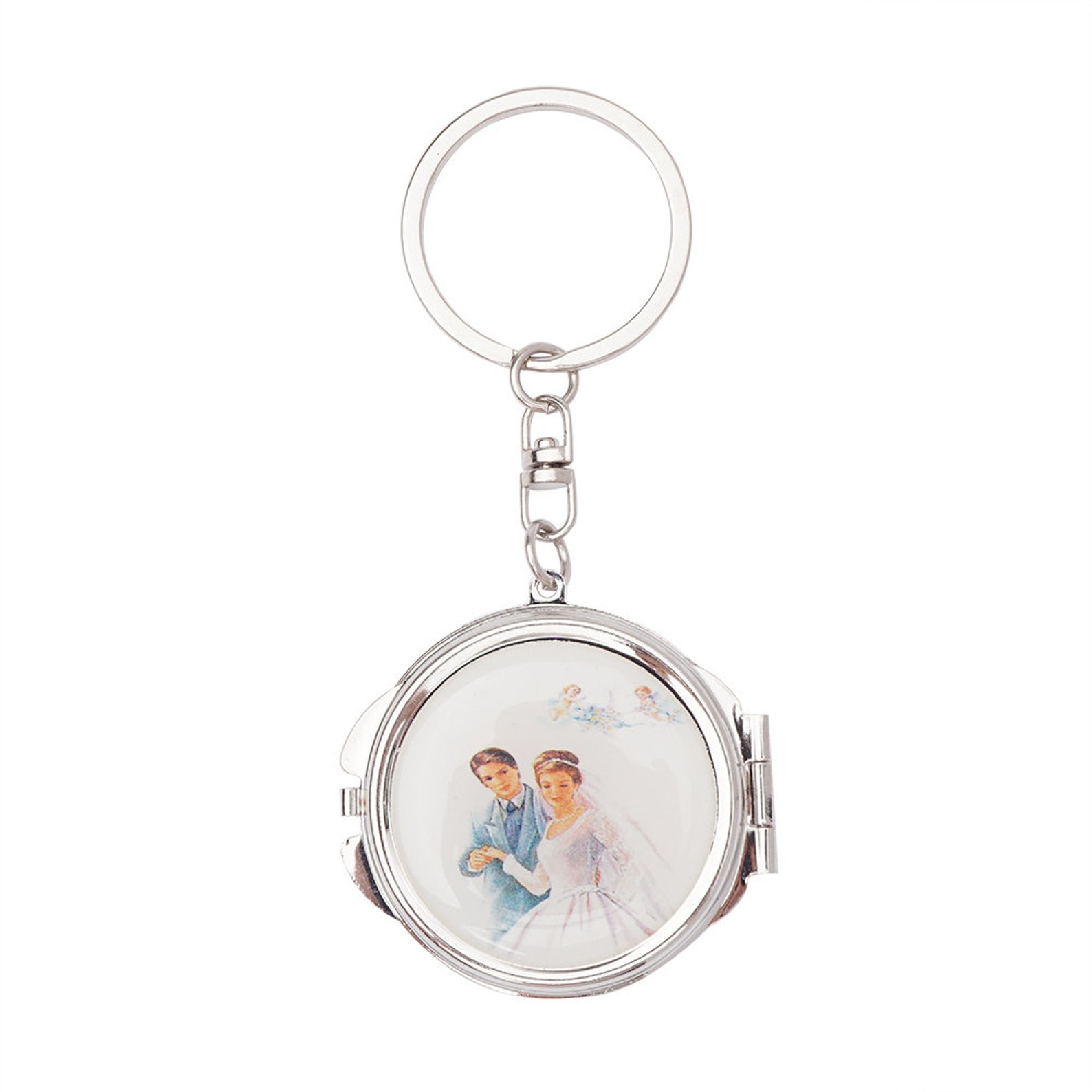 Wedding Couple & Wedding Dove Design Compact Mirror Keychain Recuerdos ...