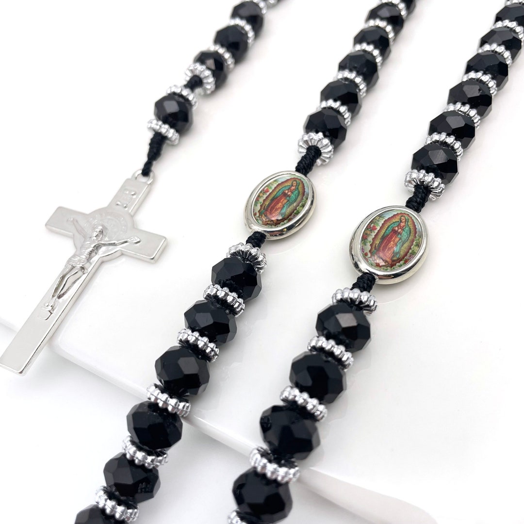 Crystal Beads Snowflake Spacer Catholic Rosary - Etsy