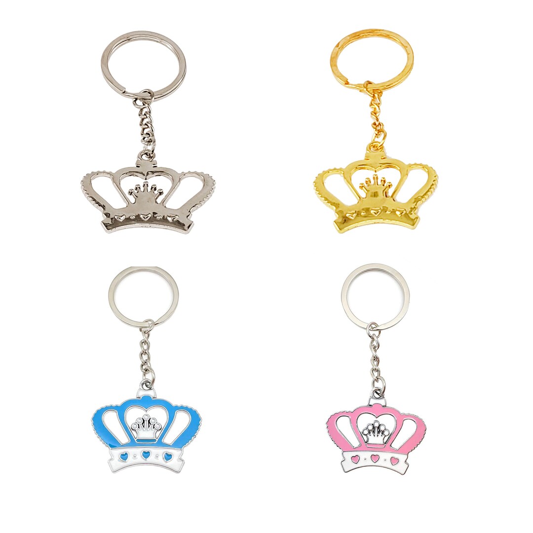 Royal Crown Princess Metal Keychain Baby Shower Birthday Party Favors ...