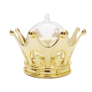Plastic Mini Crown Cup/table Decorations With Clear Dome Lids/crowns ...