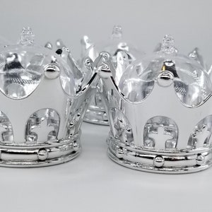 Plastic Mini Crown Cup/table Decorations With Clear Dome Lids/crowns ...