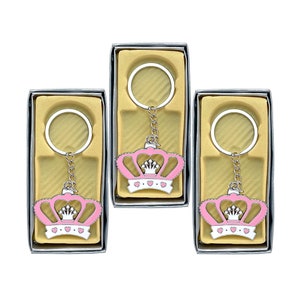 Royal Crown Princess Metal Keychain Baby Shower Birthday Party Favors ...