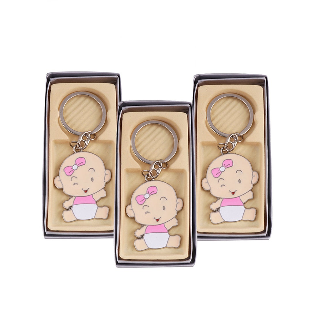 12 Pcs Baby Shower Baby Girl & Baby Boy Keychain Party Favors Recuerdos ...