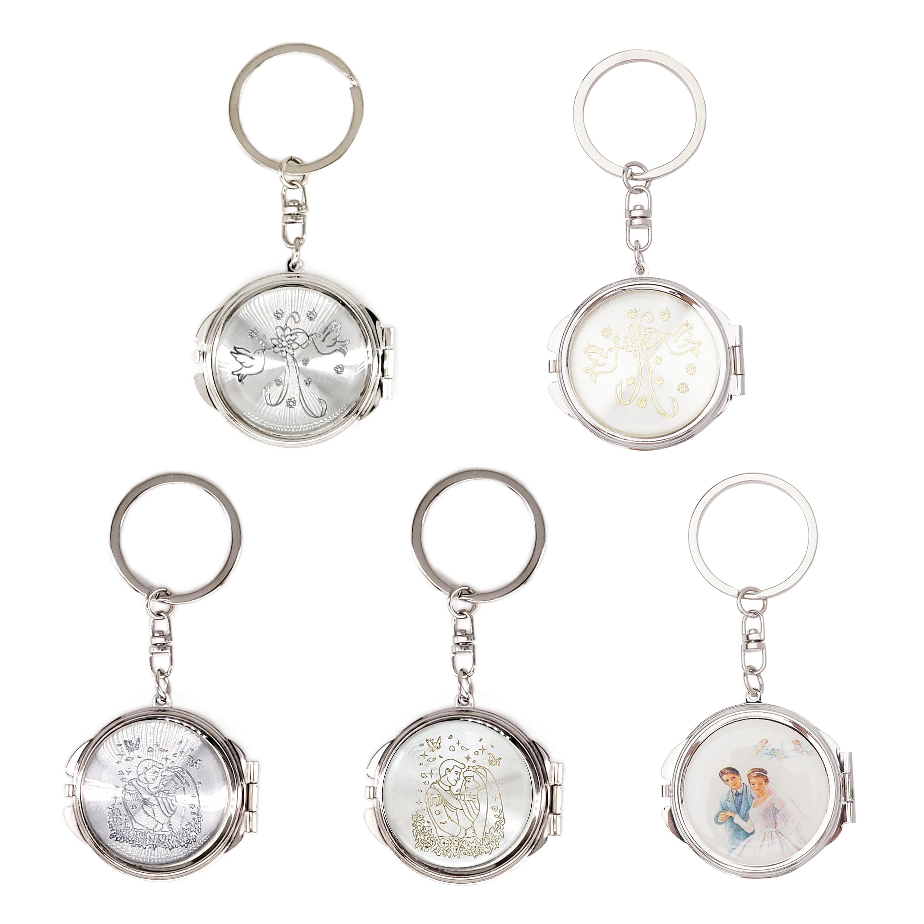 Wedding Couple & Wedding Dove Design Compact Mirror Keychain Recuerdos ...