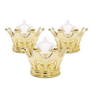 Plastic Mini Crown Cup/table Decorations With Clear Dome Lids/crowns ...
