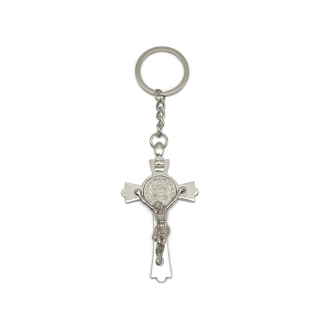 Saint Benedict Cross Keychains Benedict Medal Cross Pendant Keychain ...