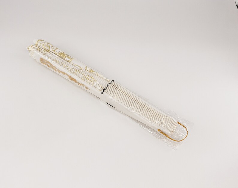 12pc White With Gold or Silver Assorted Foldable Hand Fans - Etsy