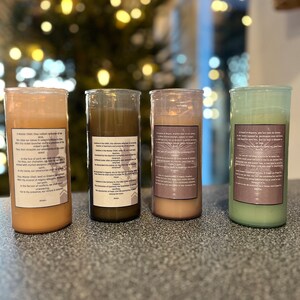 Halo Themed Prayer Candles set of 4 - Etsy