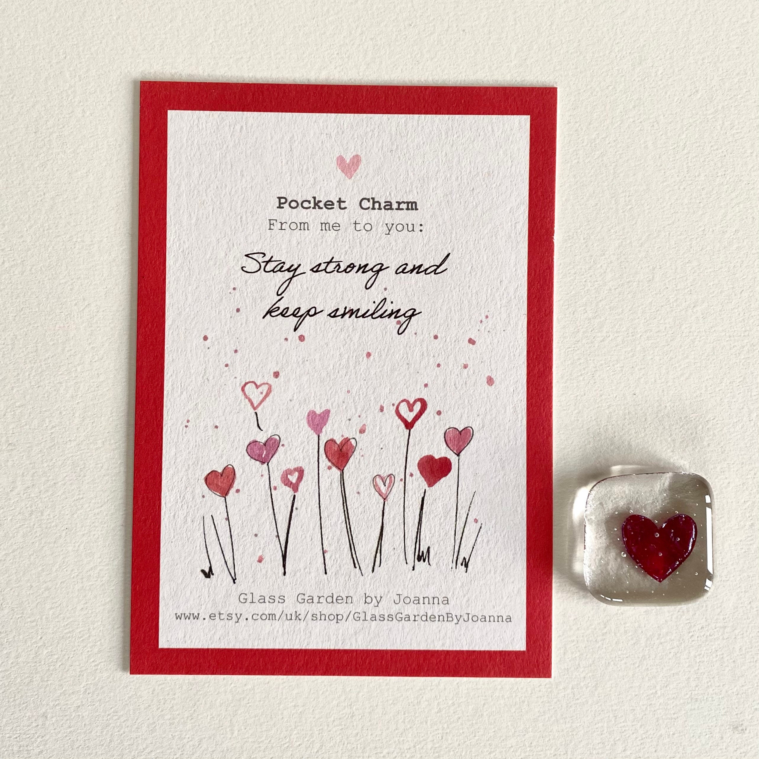 Pocket Hug/keepsake/token '' Stay Strong and Keep - Etsy