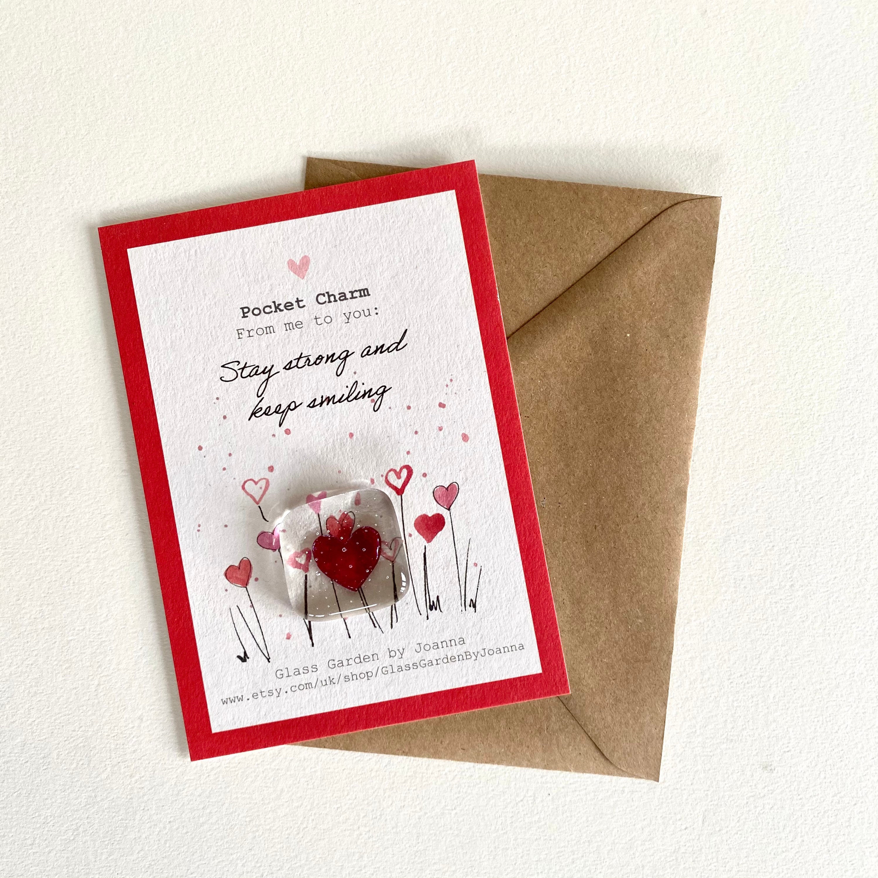 Pocket Hug/keepsake/token '' Stay Strong and Keep - Etsy