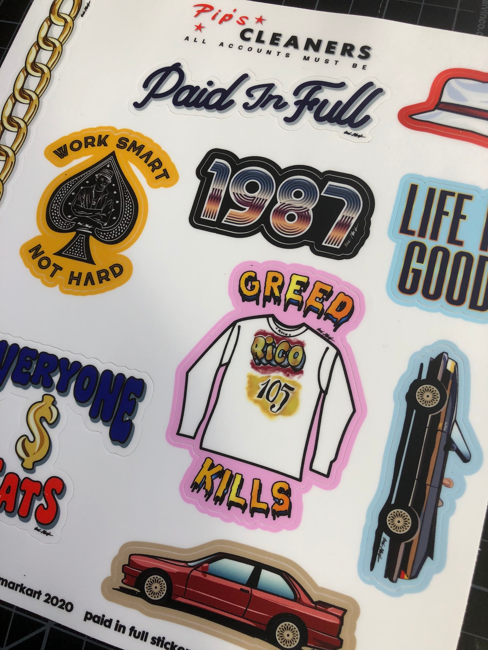 Paid in Full Sticker Sheet - Etsy