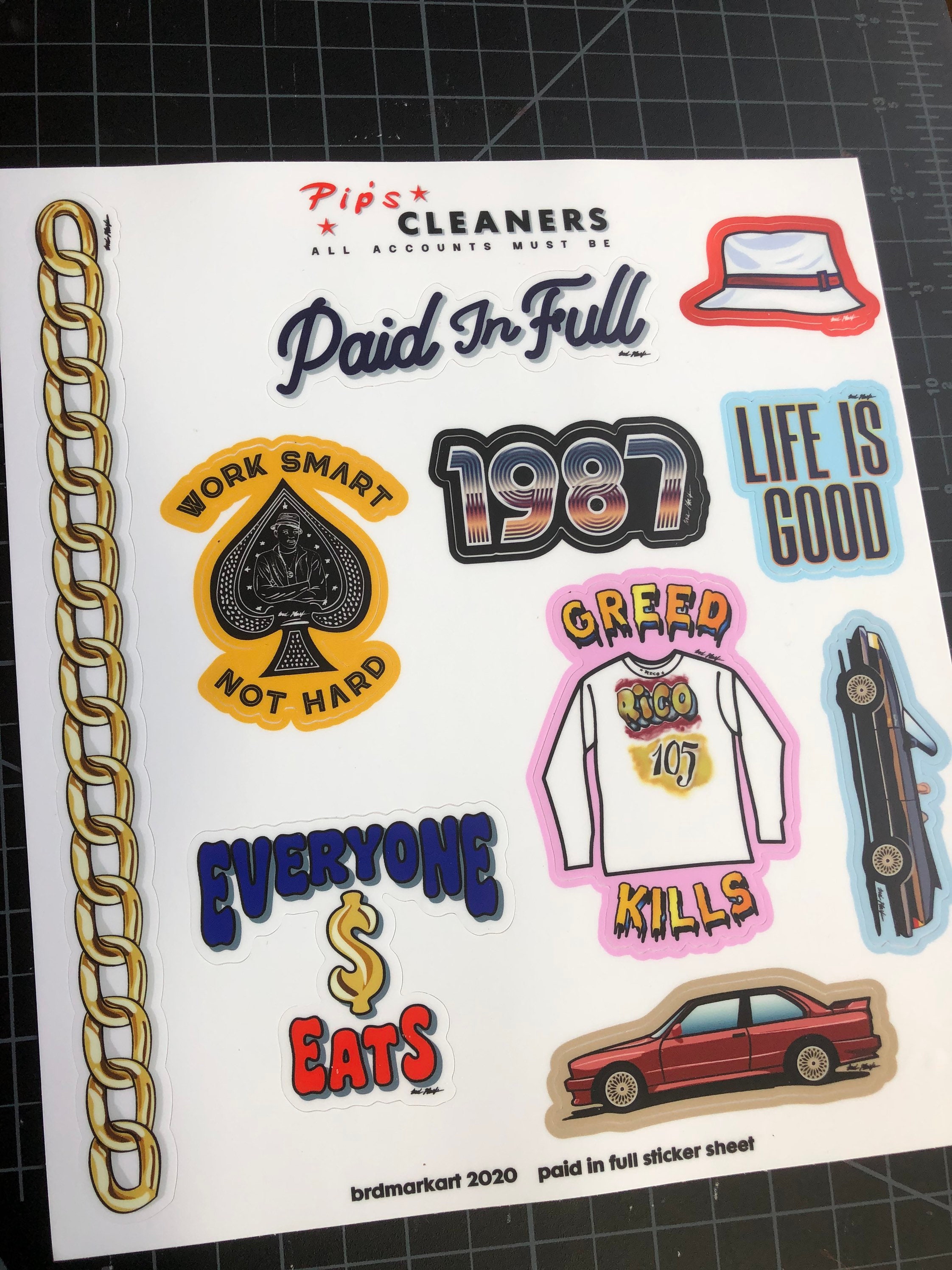 Paid in Full Sticker Sheet | Etsy