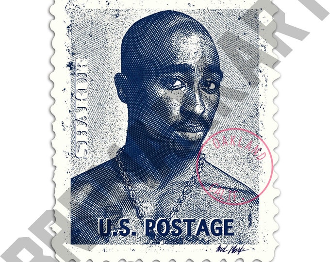 Tupac Shakur Postal Stamp Print - Etsy