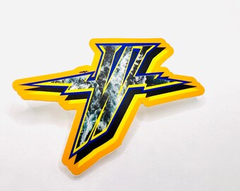 Hella Blue & Yellow Die Cut Sticker Hella Warriors Bay Area Die Cut ...