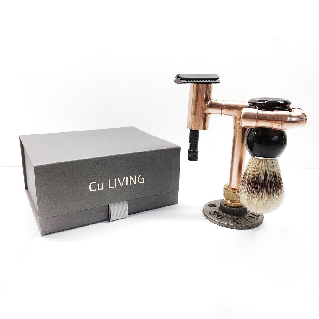 Copper Shaving Kit With Brush and Razor - Etsy