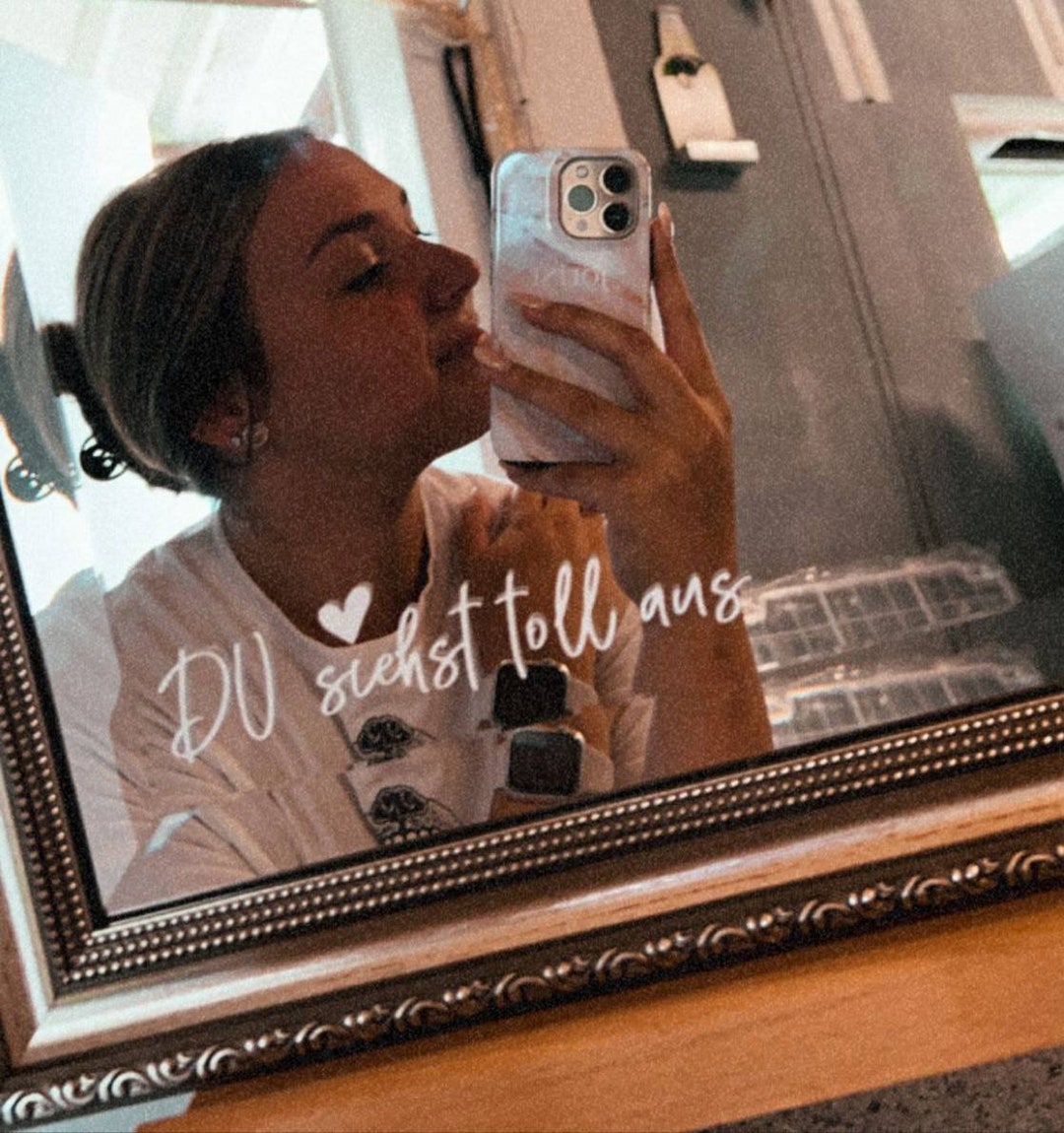 You Look Great Sticker Motivation Mirror Sticker Saying Compliment - Etsy