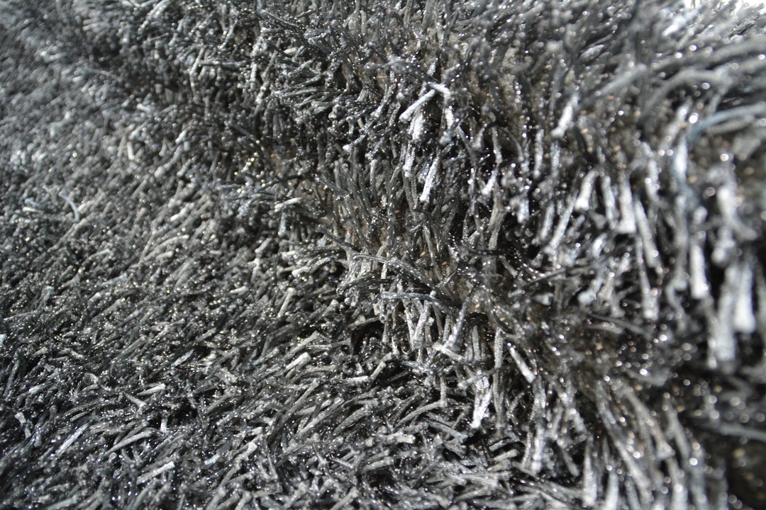 No 1450 Long-pile, High-pile Carpet Shaggy Viscose New Color: Gray 240 ...
