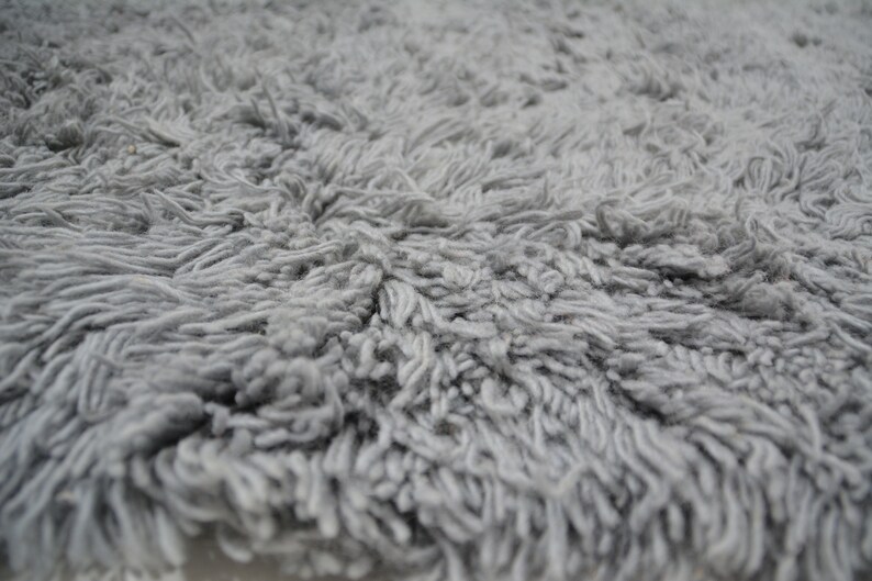 No 1047 Long-pile, High-pile Carpet Shaggy Wool New Color: Gray 210 X ...