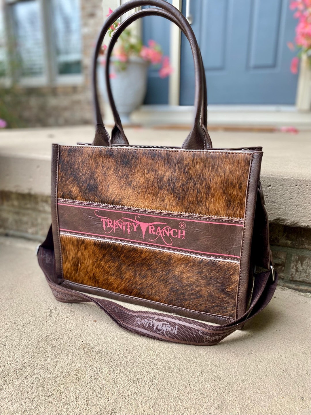 Concealed Carry Handbag, Trinity Ranch Cowhide Leather Purse, Western ...